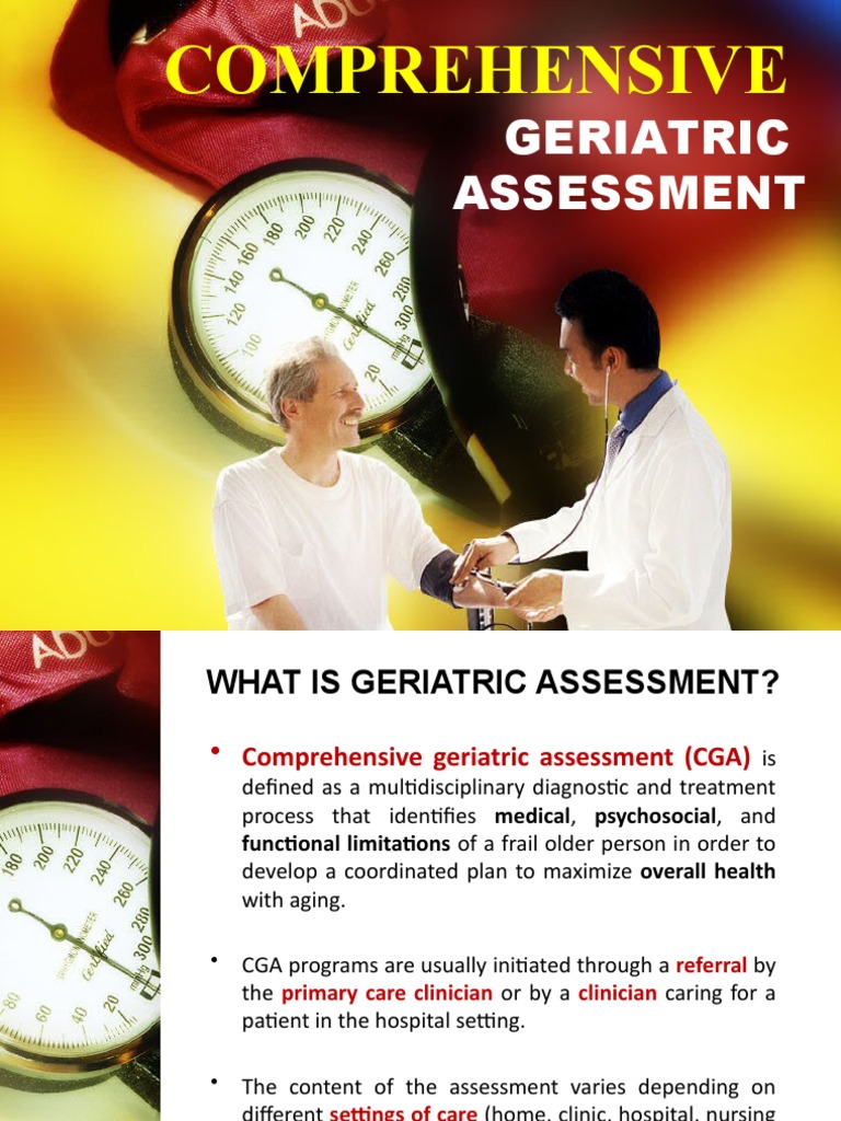 Comprehensive: Geriatric Assessment | PDF | Caregiver | Geriatrics