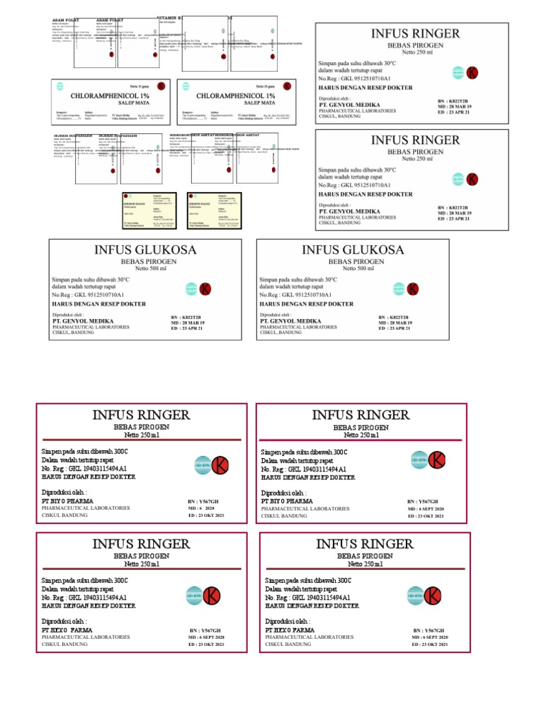 Label Sediaan Obat | PDF