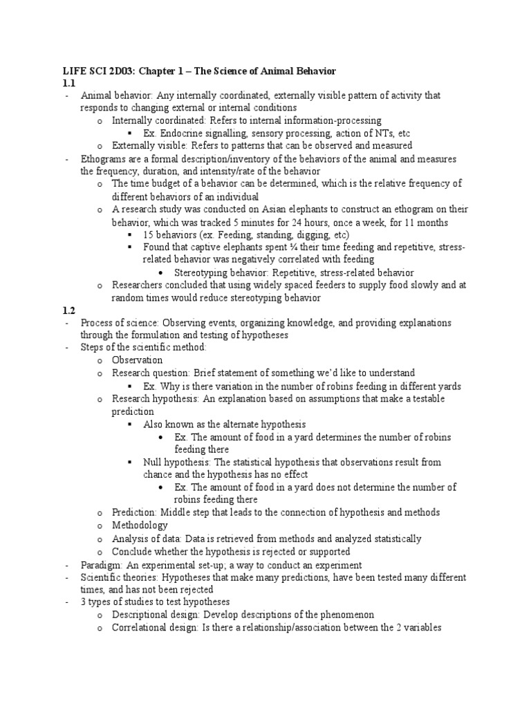 Chapter 1 Notes | PDF | Hypothesis | Experiment