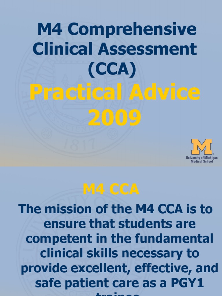 M4 CCA Guide for Medical Students | PDF | United States Medical ...