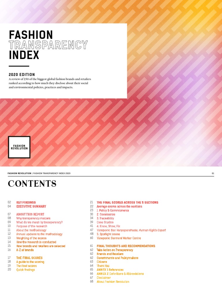 Fashion Transparency Index 2020 | PDF | Fashion | Transparency (Behavior)