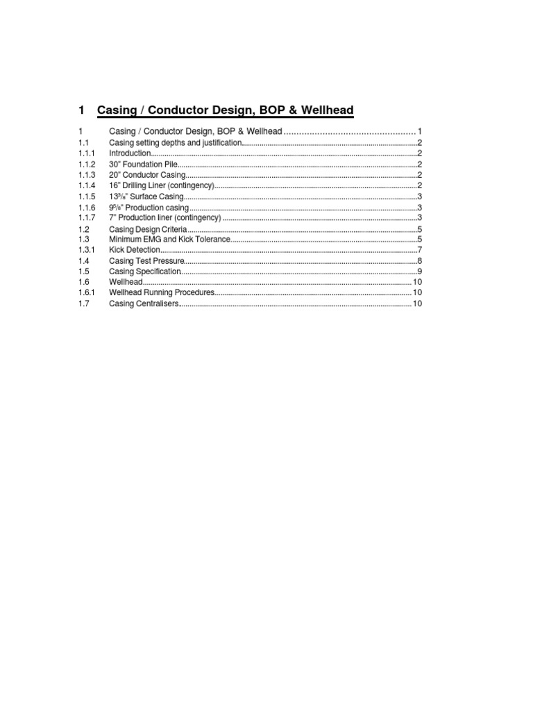 Casing Design | PDF | Casing (Borehole) | Geotechnical Engineering