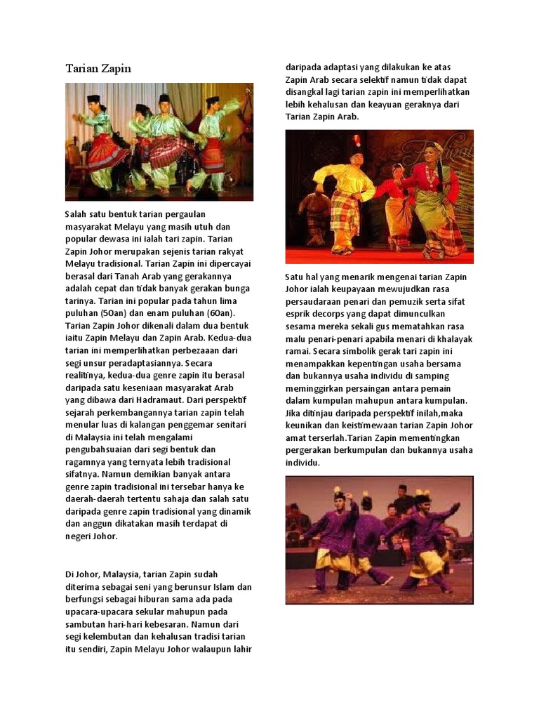 Tarian Zapin Kelab Kebudayaan | PDF