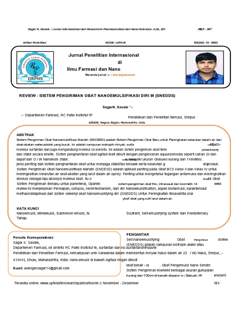 Sistem Pengiriman Obat SNEDDS | PDF