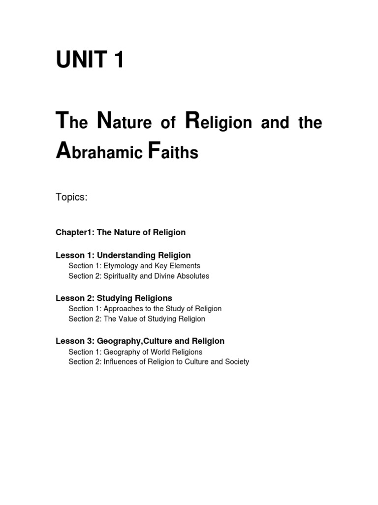 World Religion 1 | PDF | Sacred | Spirituality