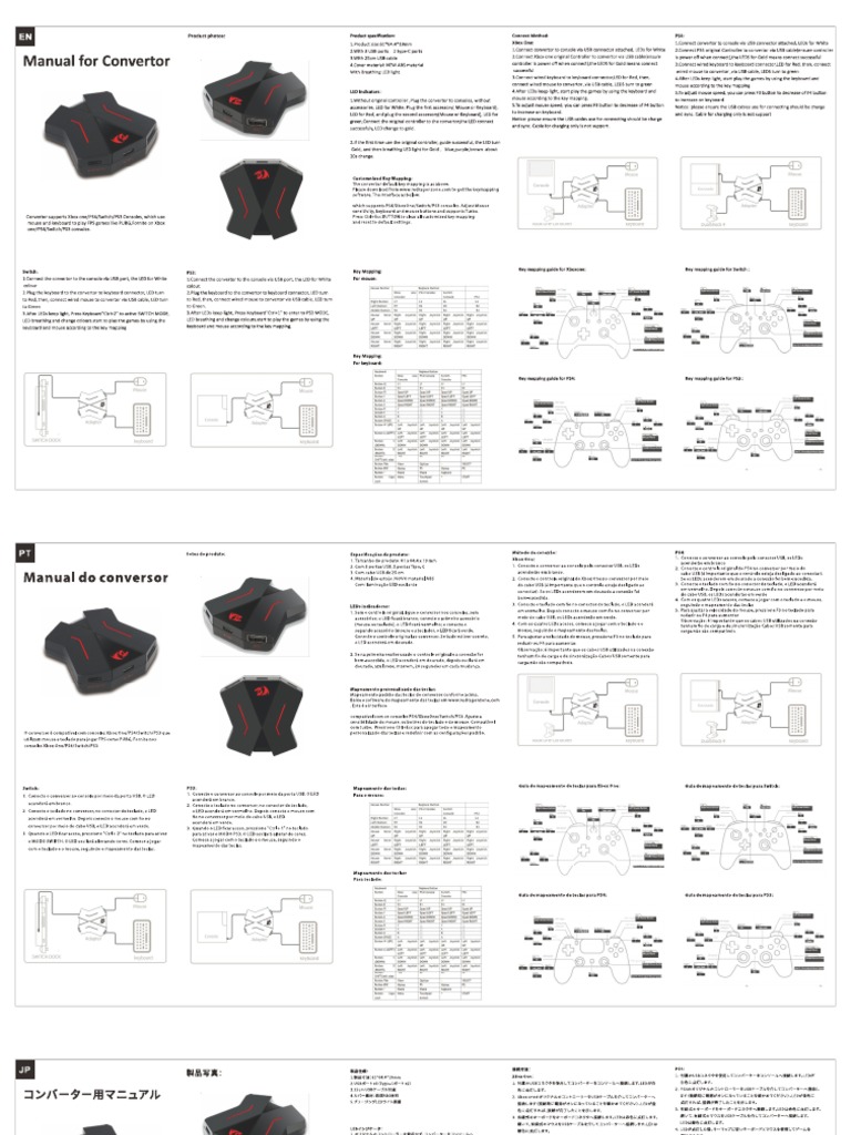 Manual Redragon GA-200 Eris PDF | PDF