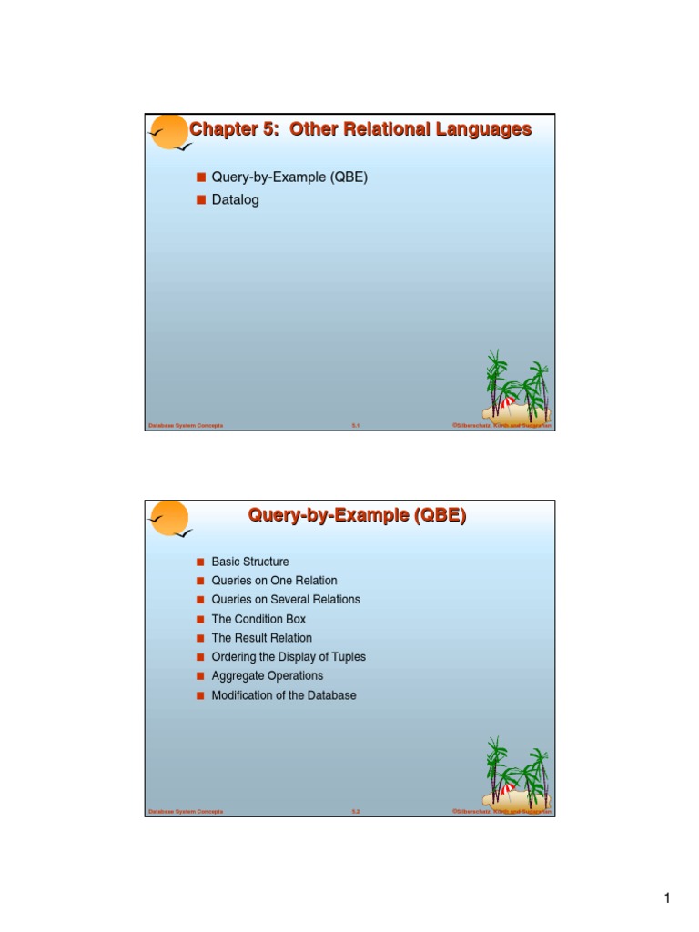 Chapter 5: Other Relational Languages | PDF | Relational Model | Databases