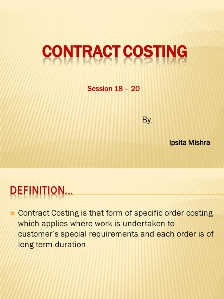 Notional Profit in Contract Costing | PDF | Debits And Credits | Expense