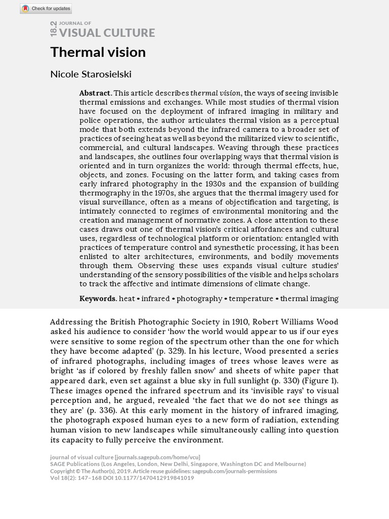 Thermal Vision | PDF | Thermography | Infrared