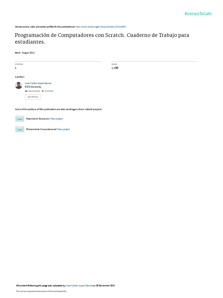 Algoritmos Programacion Cuaderno 1 | PDF | Scratch (lenguaje de programación) | Algoritmos