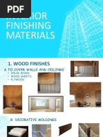 Materials and Finishes in Interior | PDF | Flooring | Wall