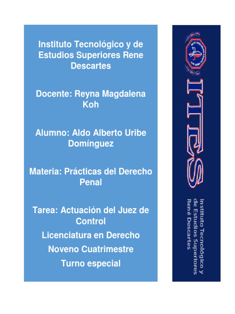 Actuación Del Juez de Control P. de D Penal | PDF | Esfera pública ...