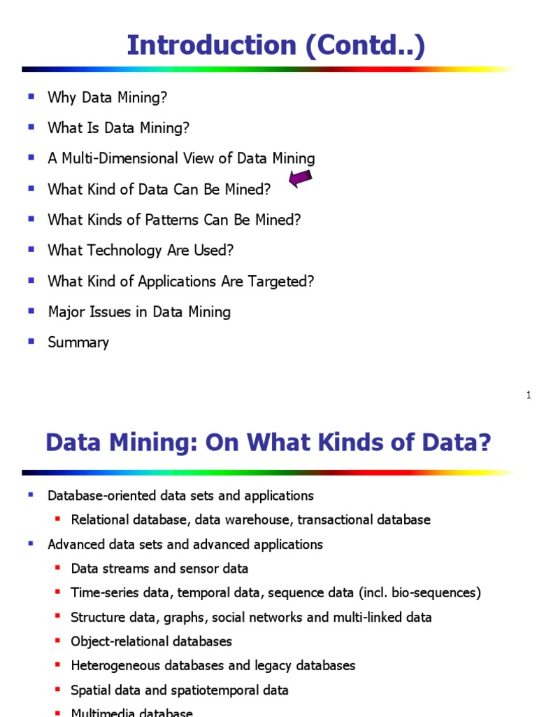 Day-2 BE-VIII DMDW (Into. Contd..) | PDF | Data Mining | Statistical ...