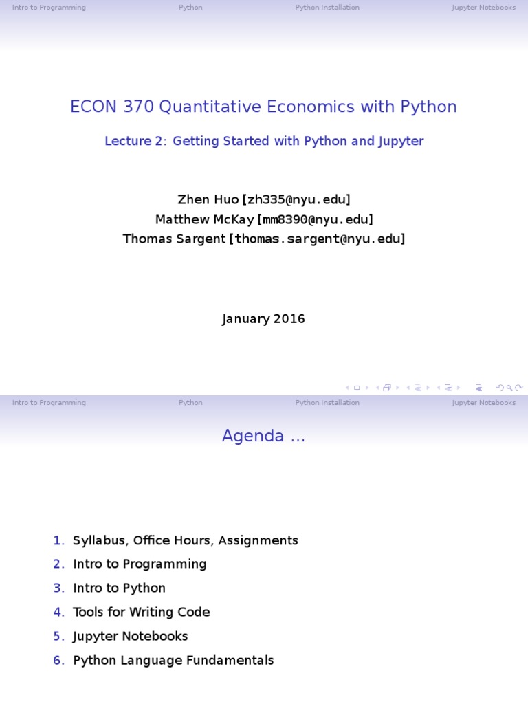 ECON 370 Quantitative Economics With Python | PDF | Python (Programming Language) | Computer ...