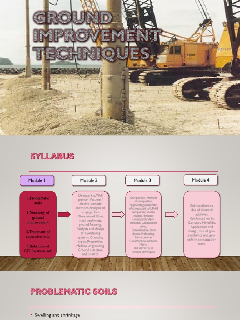 Ground Improvement Techniques | PDF | Deep Foundation | Soil