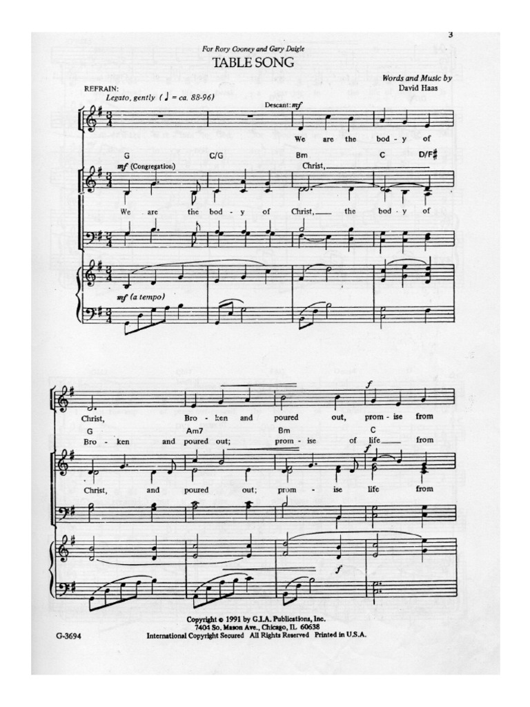 Table Song | PDF
