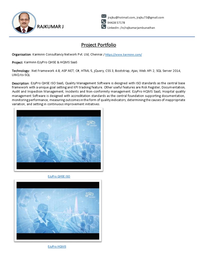 Rajkumar J: 94428 57178 Linkedin: /In/Rajkumarjambunathan | PDF | J ...