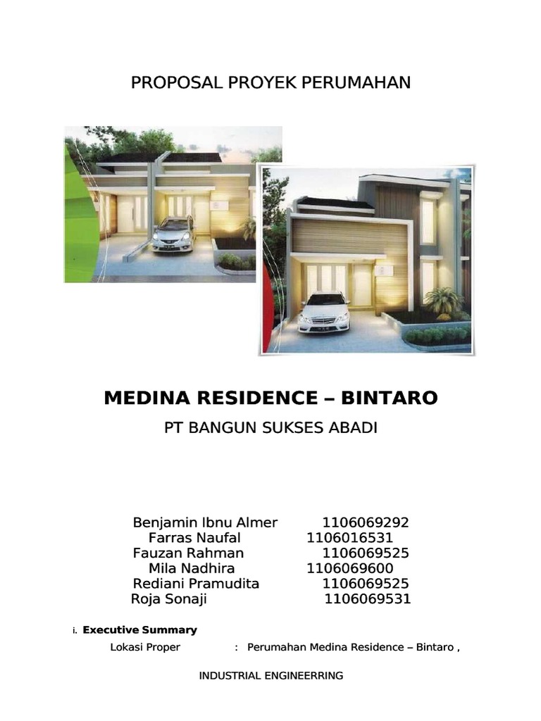 Proposal Proyek Perumahan | PDF