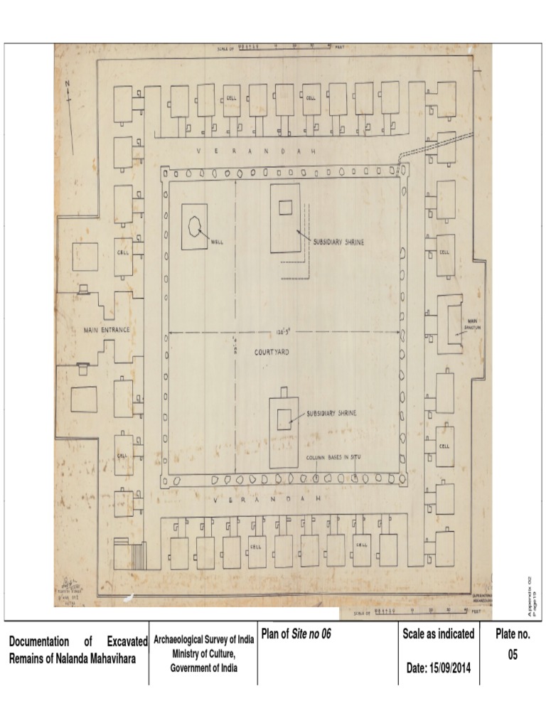 Documentation of Excavated Remains of Nalanda Mahavihara Plate No. 05 ...