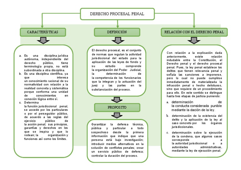 Derecho Procesal Penal - Mapa Conceptual | PDF | Derecho penal | Ley procesal