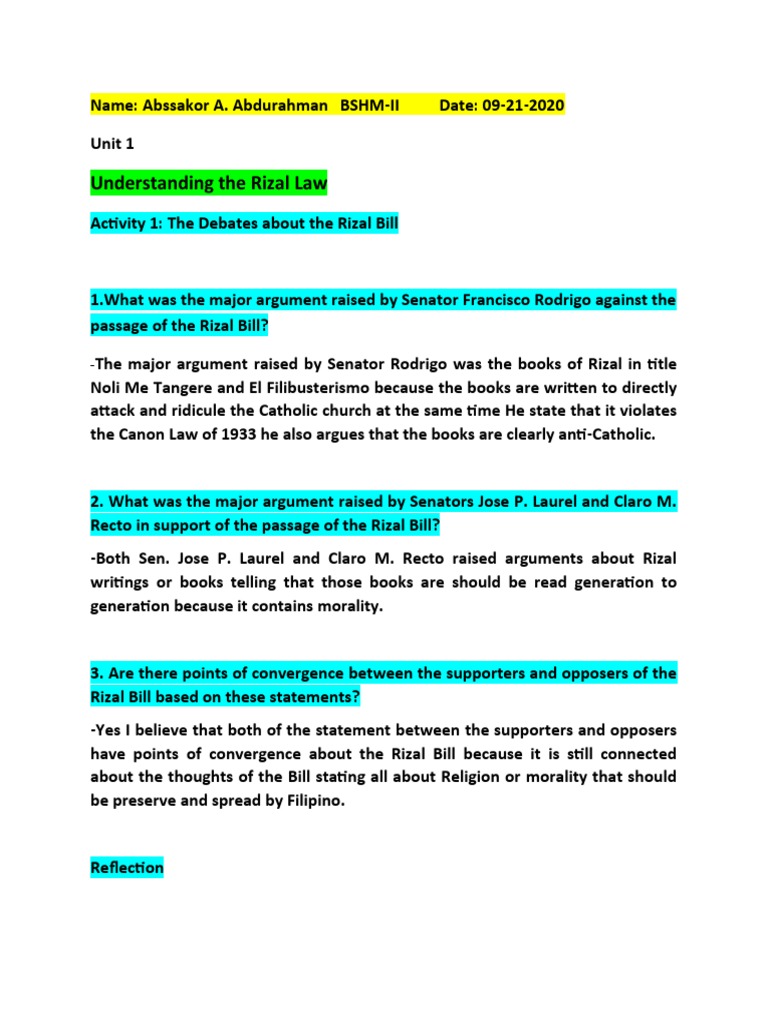 Rizal Prelim Module | PDF | Philippines