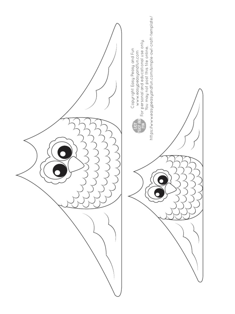 Template For Simple Owl Craft PDF | PDF