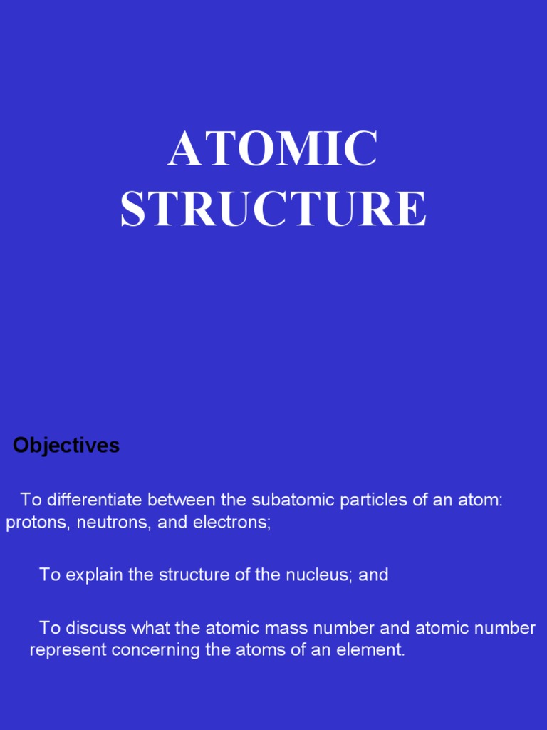 Atomic Structure: Mass vs. Number | PDF | Atoms | Chemical Elements
