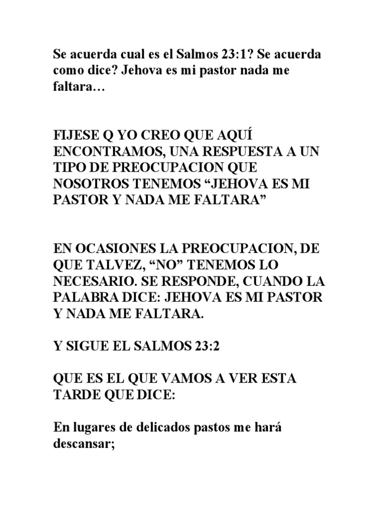 Salmo 23 #2 | PDF | Oveja | Jacob
