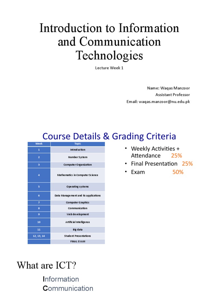 Week1-Introduction To ICT | PDF | Central Processing Unit | Computer ...