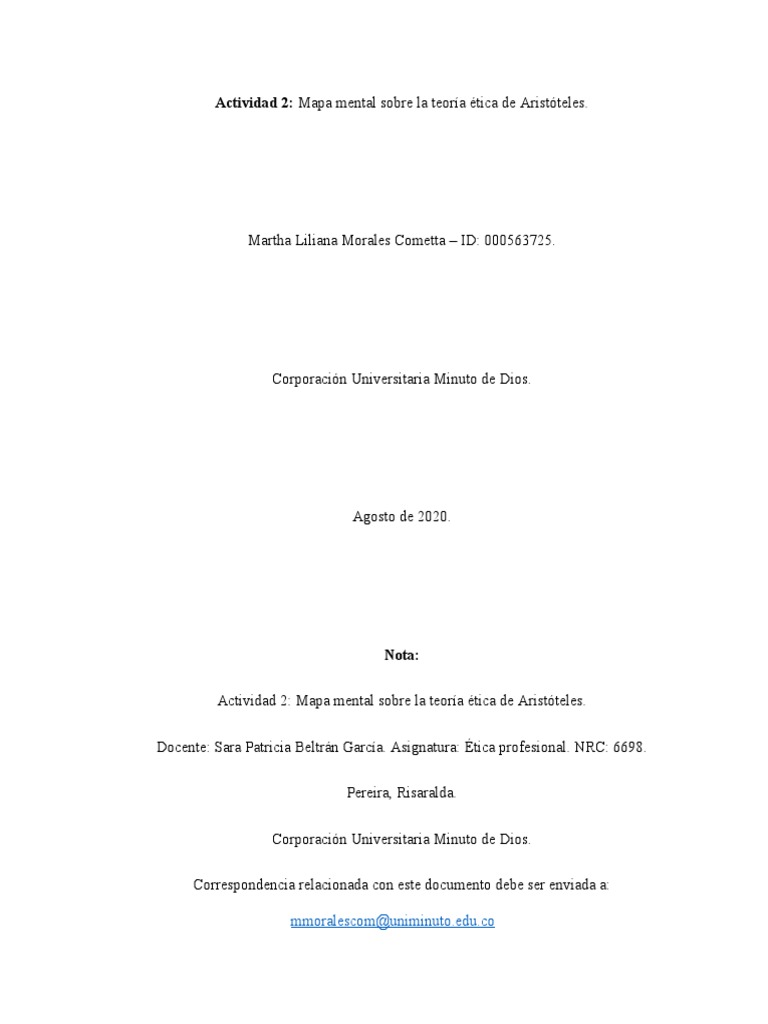 Actividad 2 Etica Profesional | PDF | Aristóteles | Felicidad