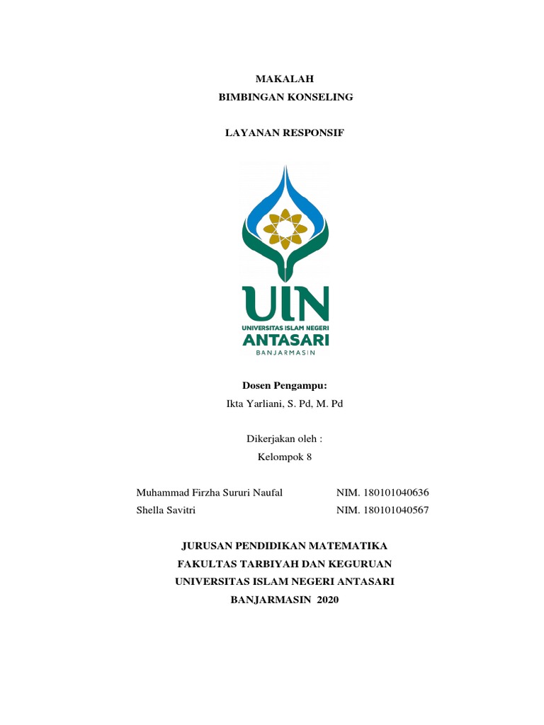 Makalah Layanan Responsif Kel 8 | PDF