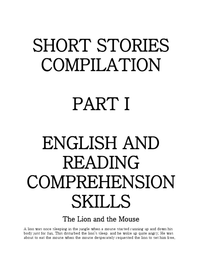 Short Stories Compilation English and Reading Comprehension Skills | PDF