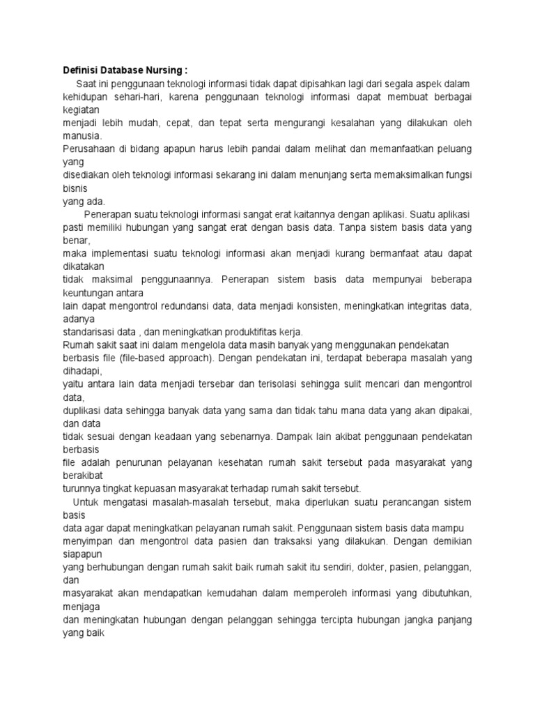 Optimasi Database Nursing untuk CRM | PDF | Bisnis