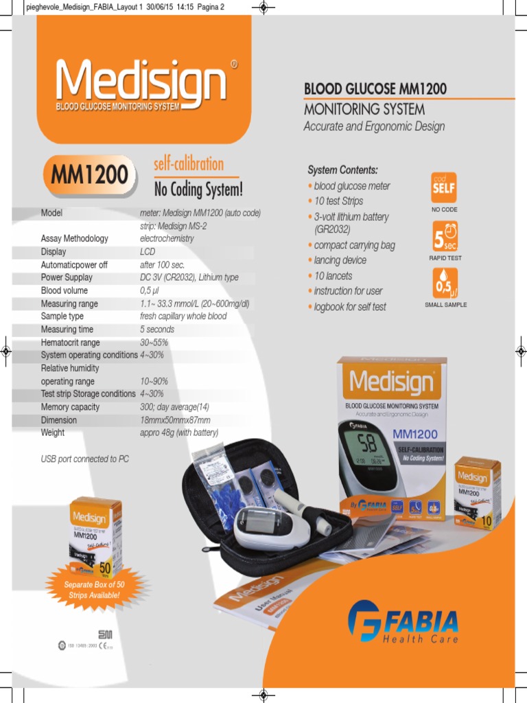 Fabia Medisign Glucose Meter | PDF