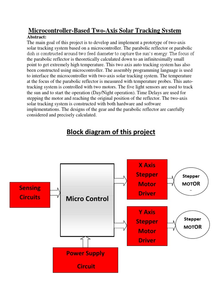 Microcontroller-Based Two-Axis Solar Tracking System | PDF