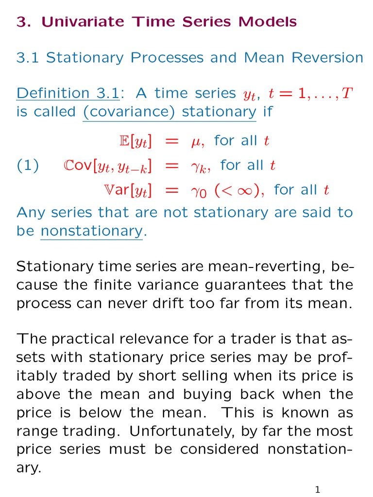Univariate Time Series Models - Cropped PDF | PDF | Autoregressive ...