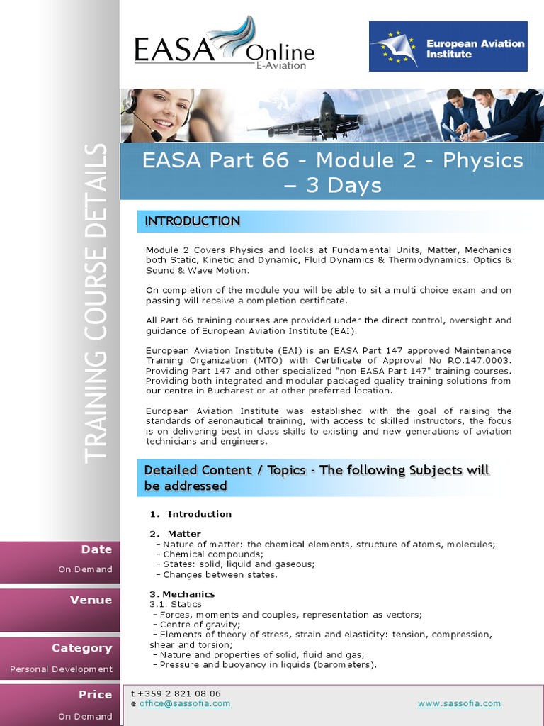 EASA Part 66 Module 2: Physics Training | PDF | Heat | Friction