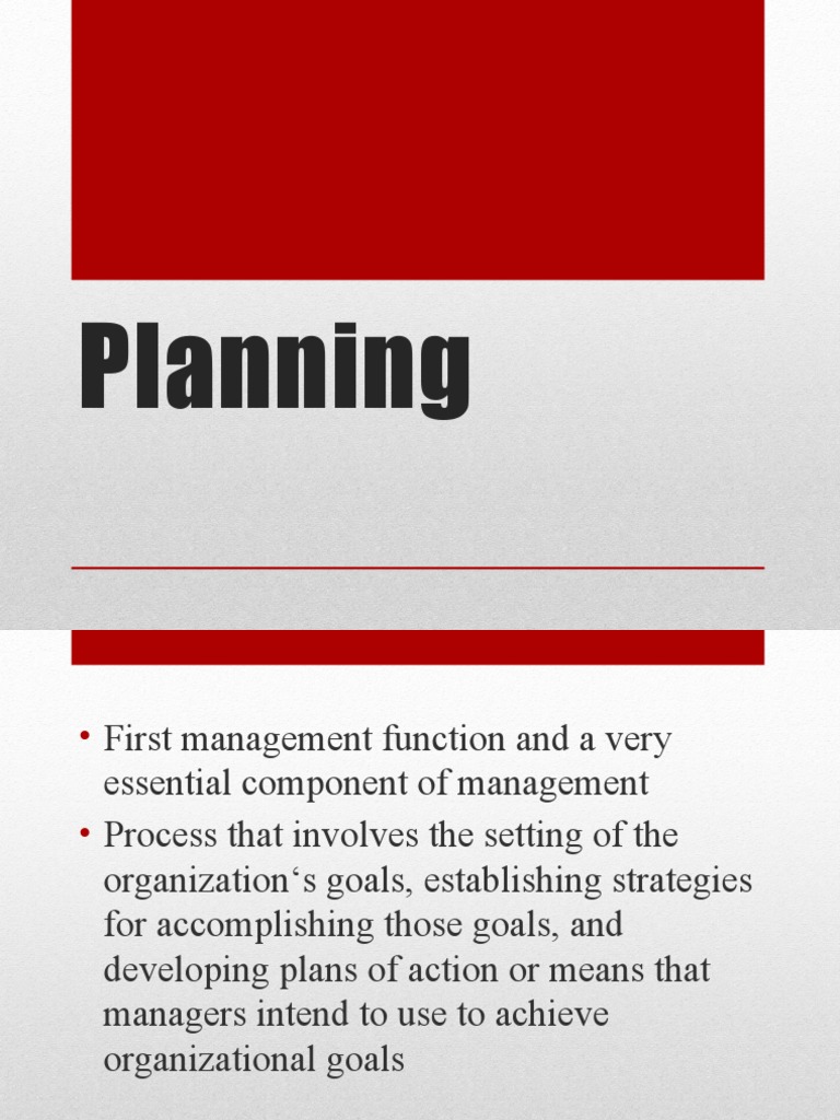 Planning | PDF