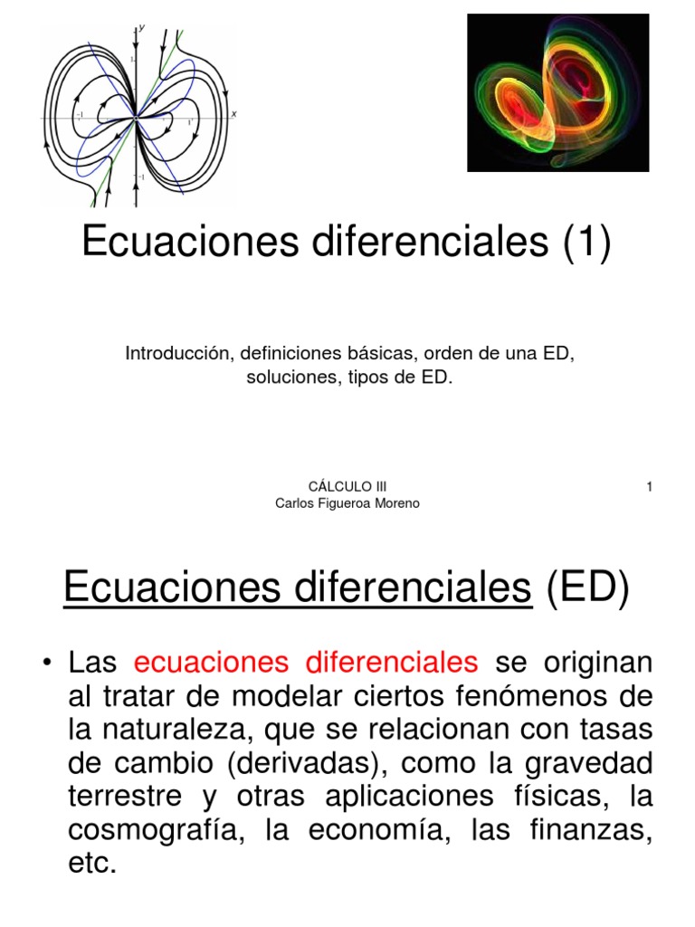 Edo1 1 PDF | PDF | Ecuaciones diferenciales | Ecuaciones