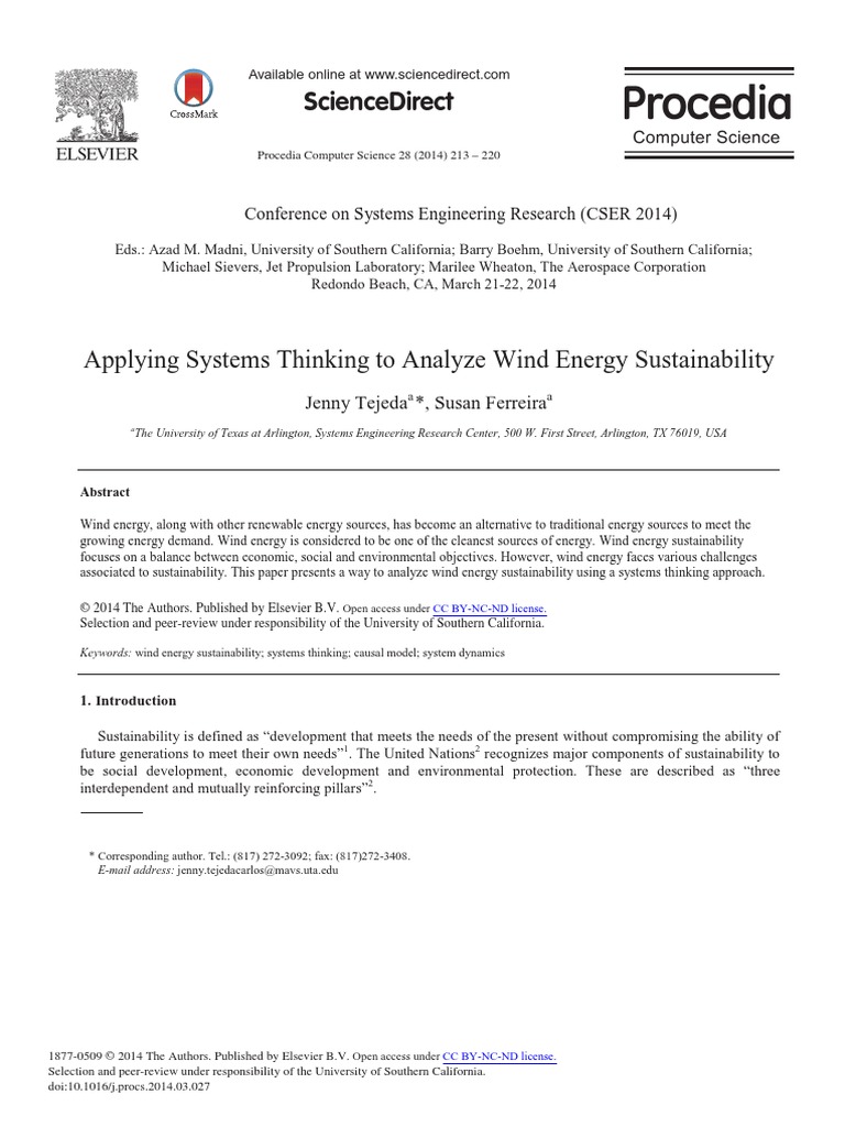Wind Energy System Thinking | PDF | Wind Power | System