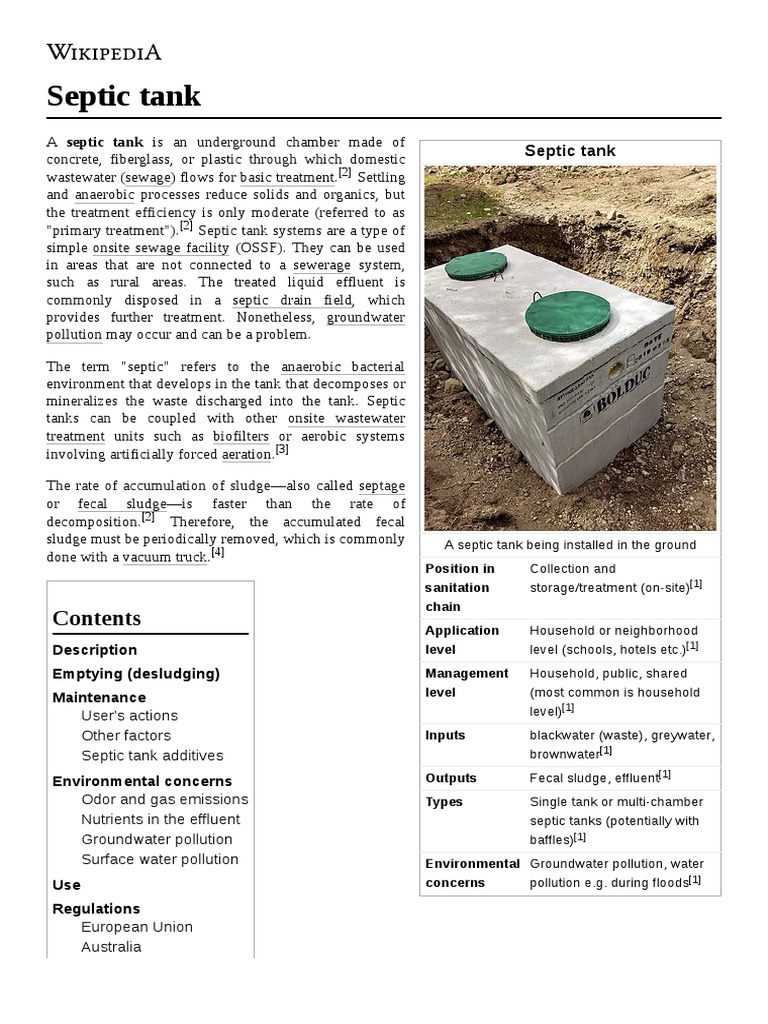 Septic Tank | PDF | Septic Tank | Sewage Treatment