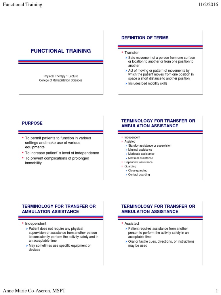 Functional Training | PDF | Physical Therapy | Medicine