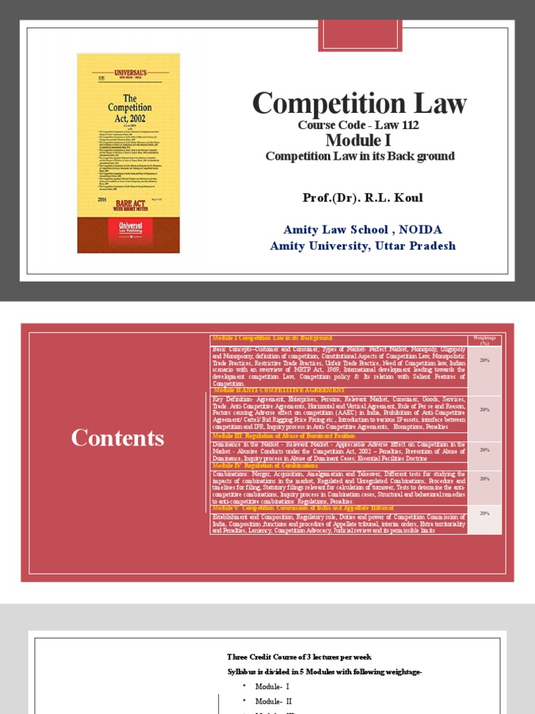 Overview of Competition Law in India | PDF | Competition Law | Goods