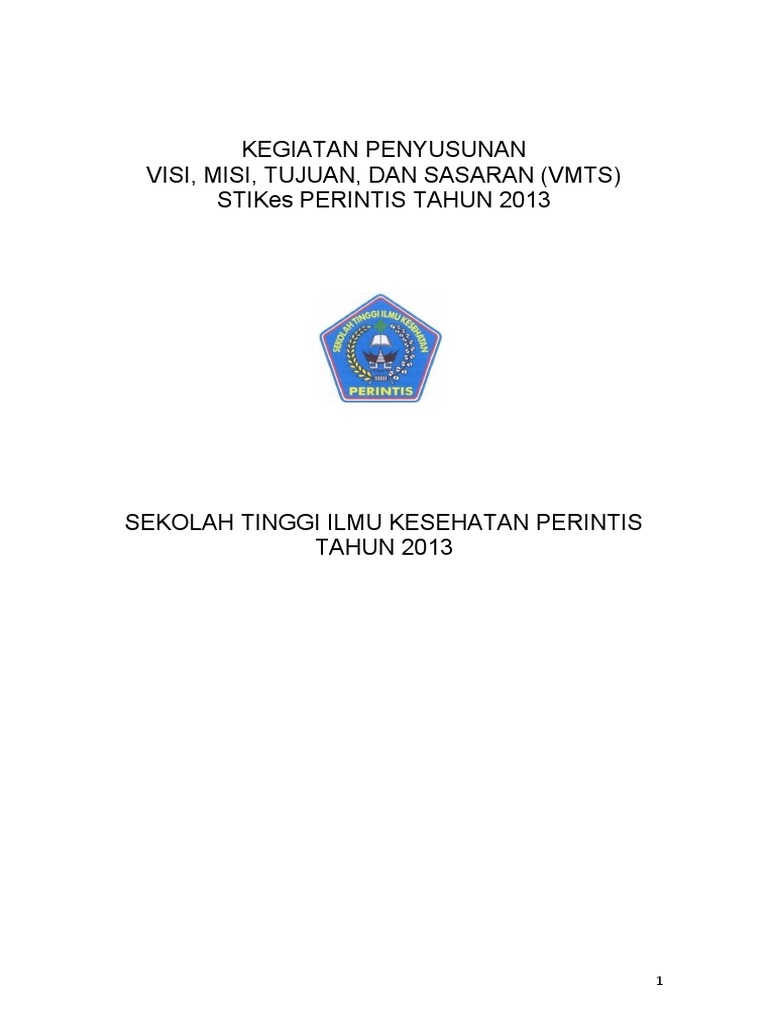 PENYUSUNAN VMTS STIKes Perintis 2013 | PDF
