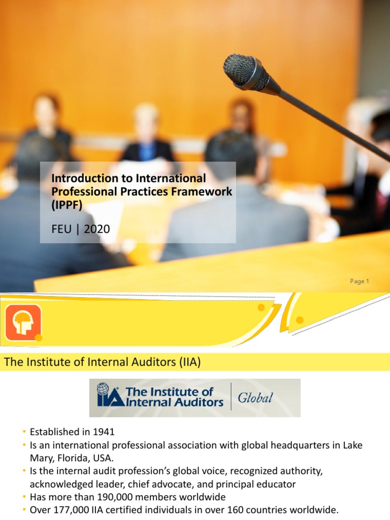 Lesson 3 - IPPF - Canvas 2020 | PDF | Internal Audit | Accounting And Audit