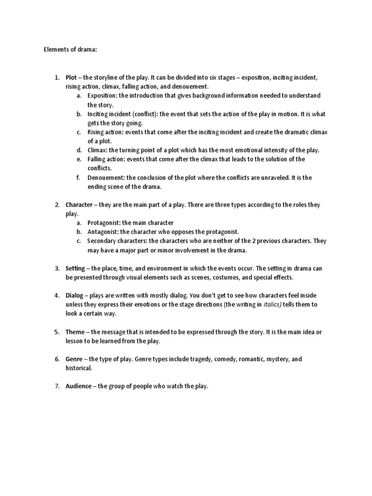 Elements of Drama | PDF