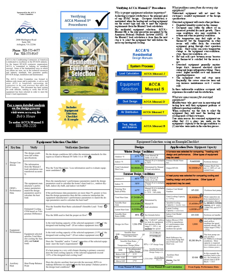 ACCA Manual-S-Brochure-Final-1 PDF | PDF | Electromechanical ...