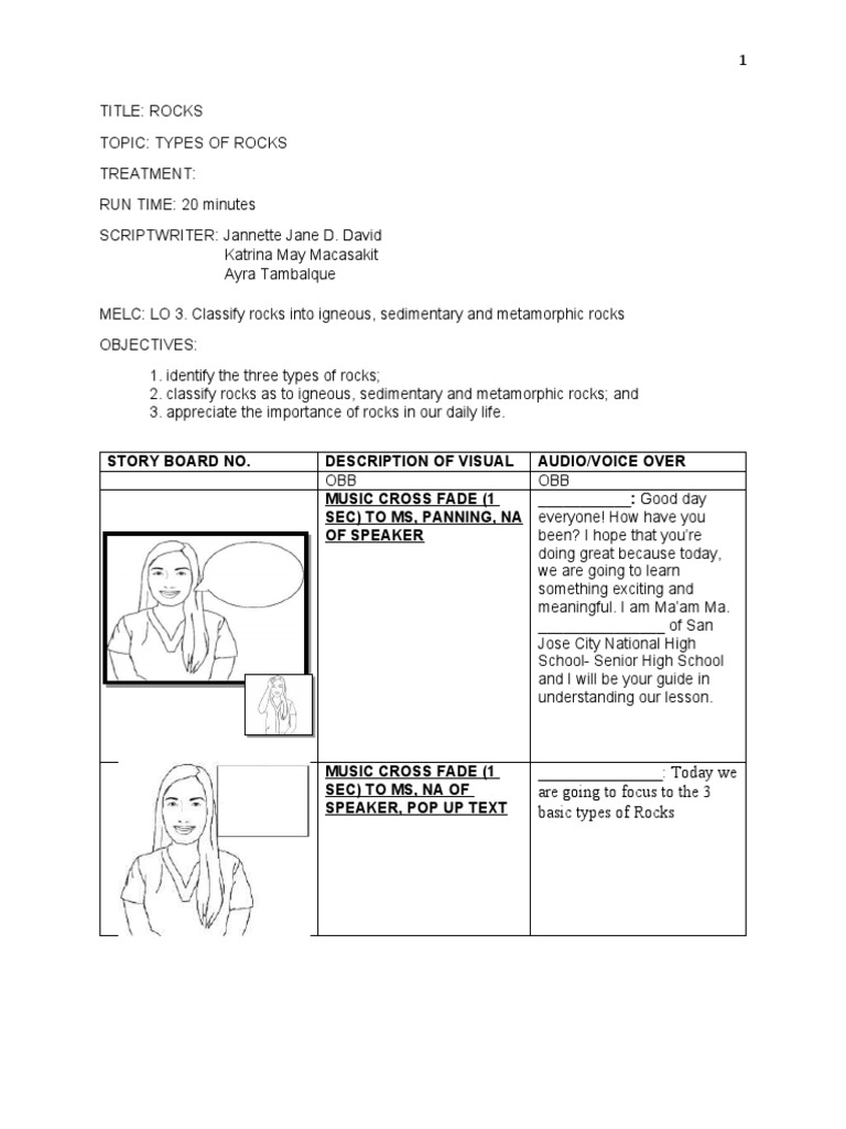 Rocks Script | PDF | Rock (Geology) | Igneous Rock