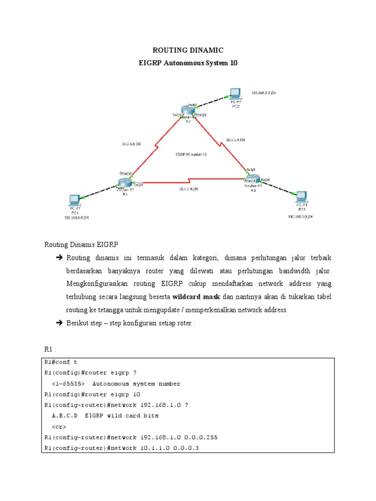 CCNA2-Routing Dynamic EIGRP | PDF | Router (Computing) | Network Architecture