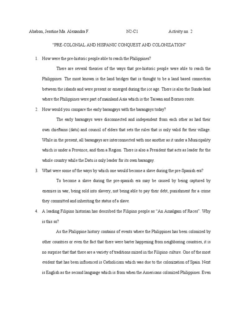 Socsci "Pre-Colonial and Hispanic Conquest and Colonization" | PDF | Philippines | Spanish Empire